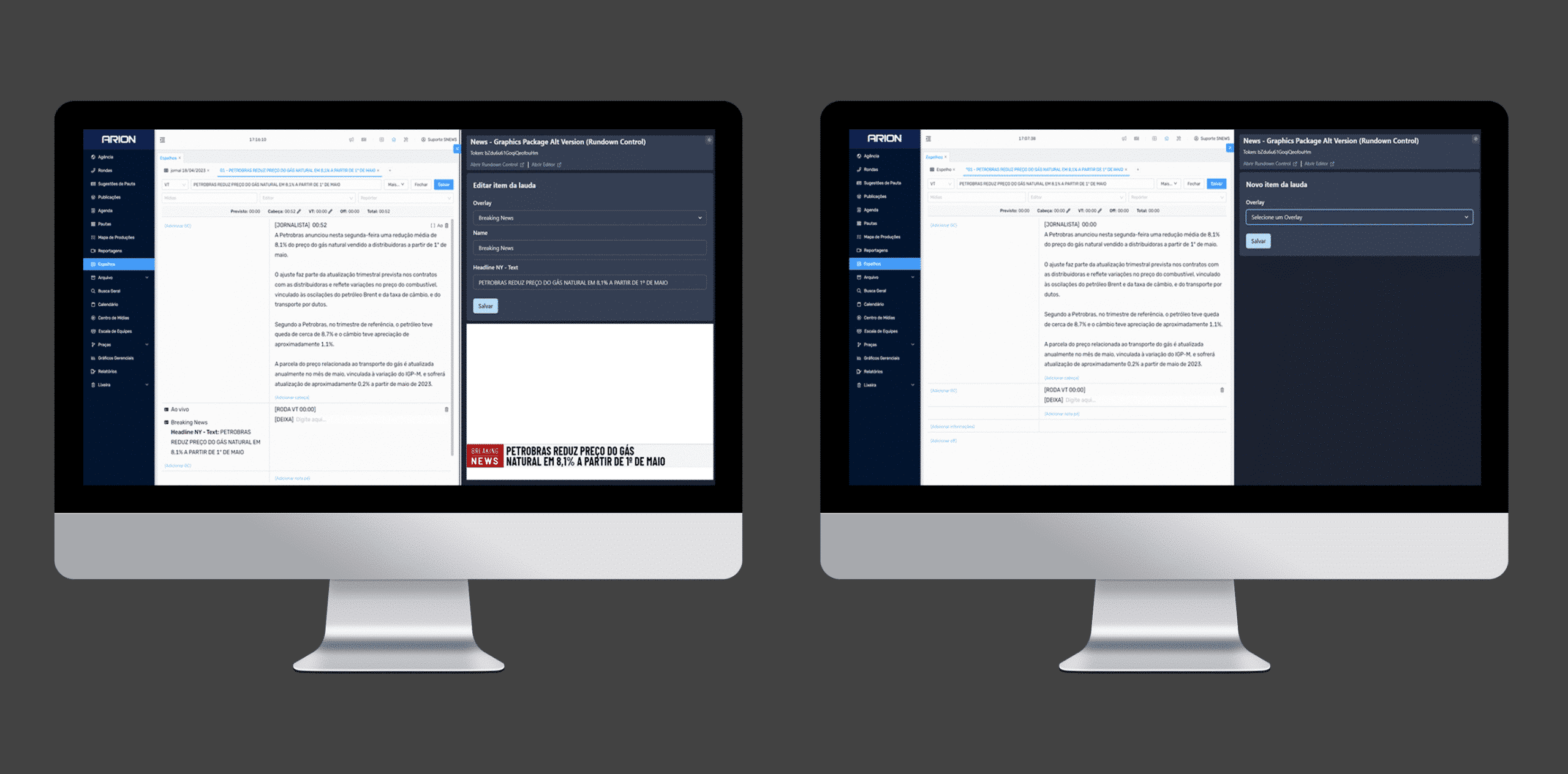 SNews Arion NRCS Integrates Viz Flowics - Vizrt